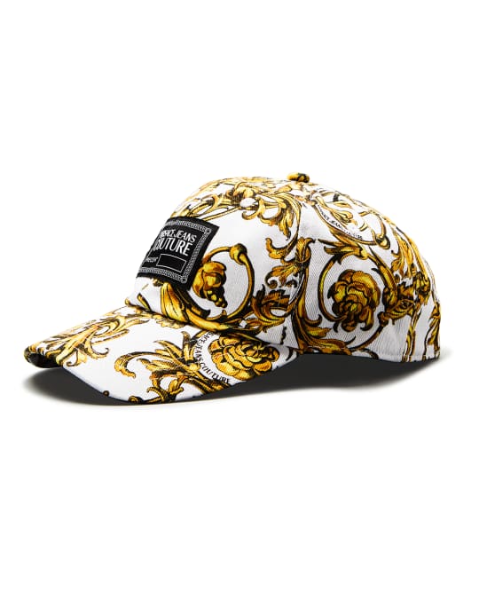 Versace Jeans Couture Men's Garland Print 6-Panel Logo Baseball Cap ...