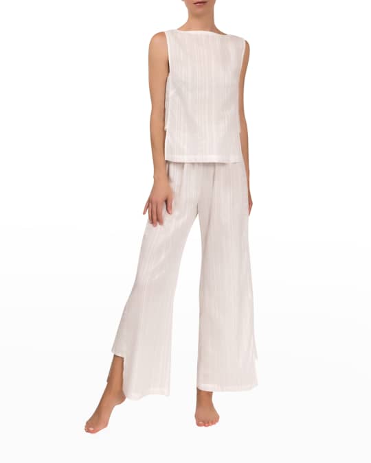 Everyday Ritual Piper Shimmer Striped Sleep Set | Neiman Marcus