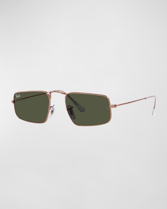 Ray-Ban Textured Metal Rectangle Sunglasses | Neiman Marcus