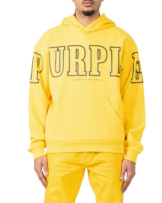 PURPLE Men's French Terry Logo Hoodie | Neiman Marcus