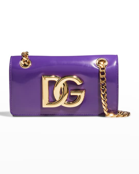 Dolce&Gabbana DG Logo Patent Chain Crossbody Bag | Neiman Marcus