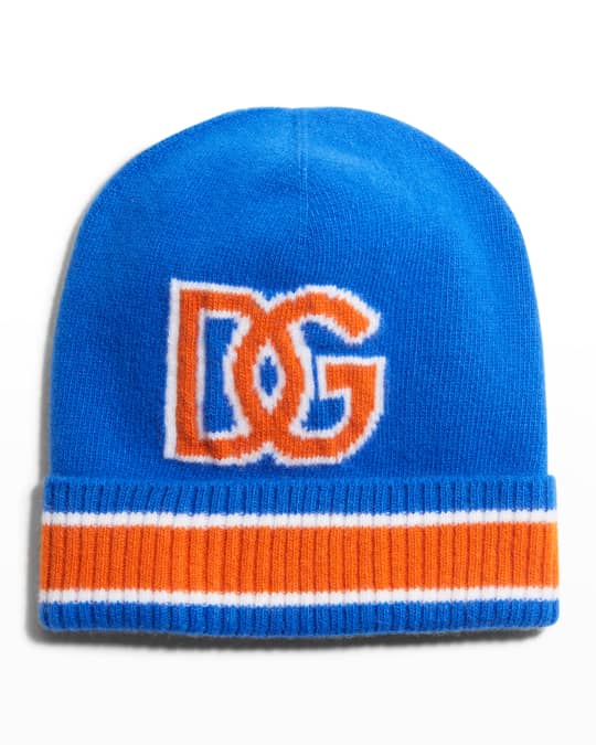 Dolce&Gabbana Men's DG-Logo Wool Beanie Hat | Neiman Marcus