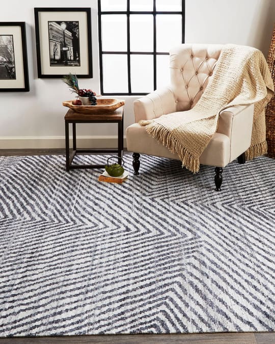 Weave & Wander Norris Architectural Hand-Knotted Rug, 5' x 8' | Neiman ...