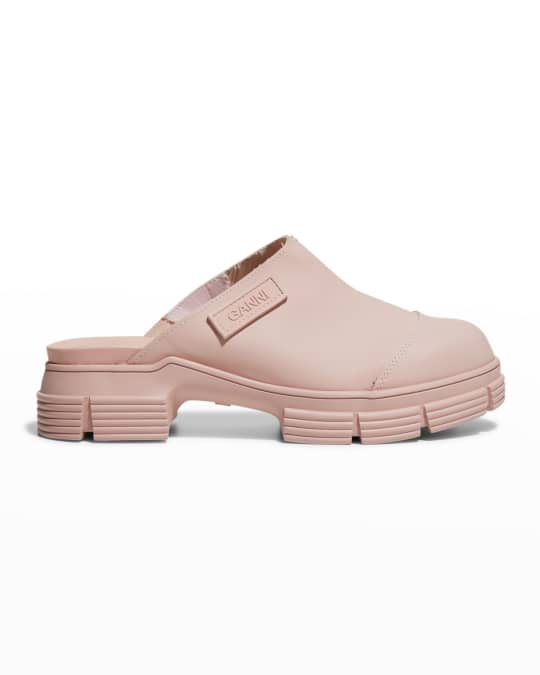 Ganni Lug-Sole Recycled Rubber Clogs | Neiman Marcus