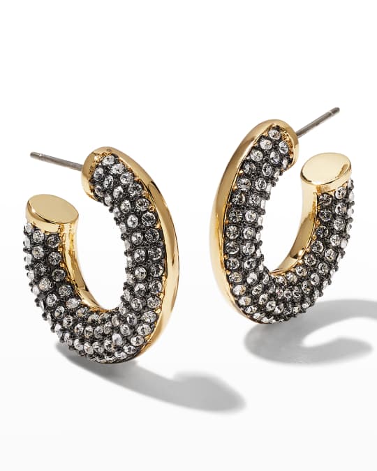 DEMARSON Carla Hoop Earrings, Gold | Neiman Marcus