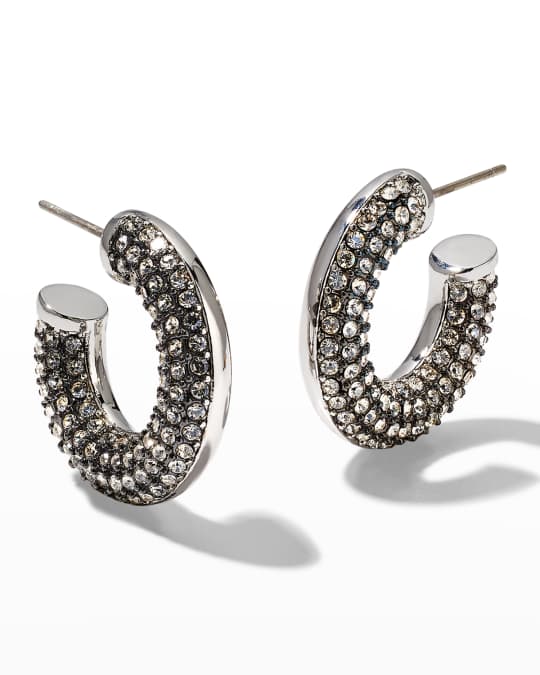 DEMARSON Carla Hoop Earrings, Silver | Neiman Marcus