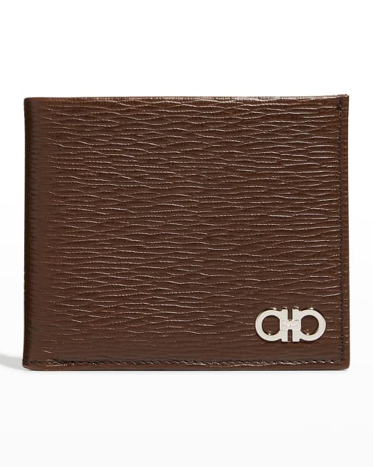 Ferragamo Men's Revival Gancio Leather Bifold Wallet | Neiman Marcus