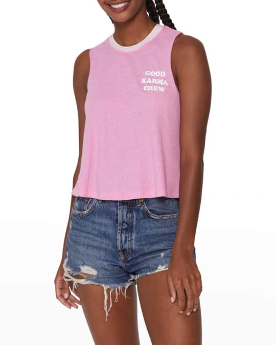 Spiritual Gangster Good Karma Crop Tank Top | Neiman Marcus