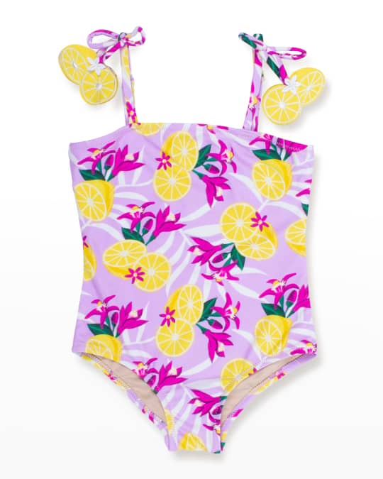 Shade Critters Girl's Tropical Lemon One-Piece Swimsuit, Size 12M-8 ...