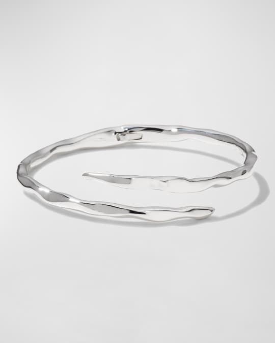Ippolita Heavy Squiggle Bypass Hinged Bangle in Sterling Silver | Neiman Marcus