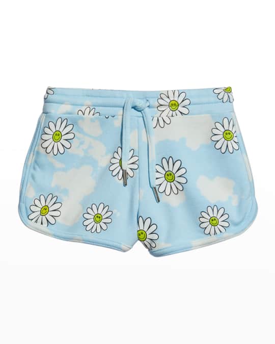 Flowers by Zoe Girl's Daisy-Print Shorts, Size S-XL | Neiman Marcus
