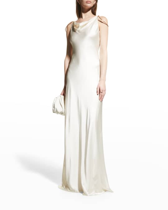 Cult Gaia Azealia Open-Back Cowl-Neck Gown | Neiman Marcus