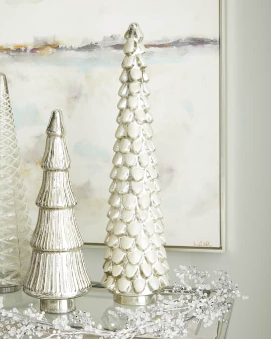 Neiman Marcus 31" Decorative Silver Glass Tree | Neiman Marcus