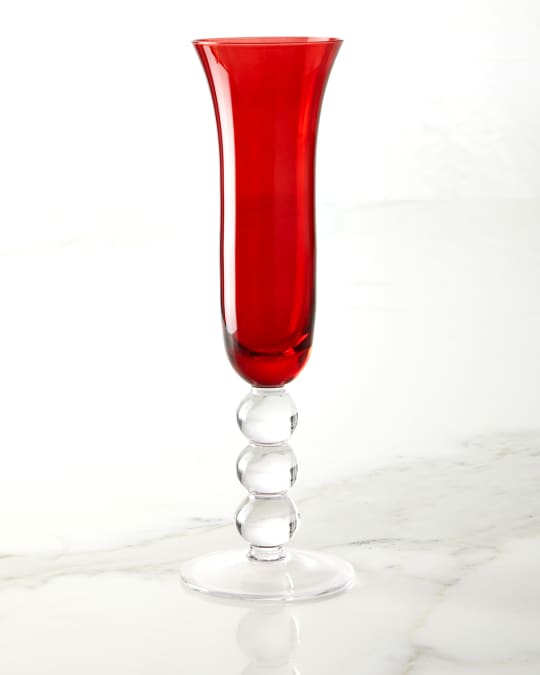 Neiman Marcus Red Glass Champagne Flute, 6.5 oz. | Neiman Marcus