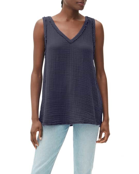 Michael Stars Tammy Cotton Gauze Tank Top | Neiman Marcus