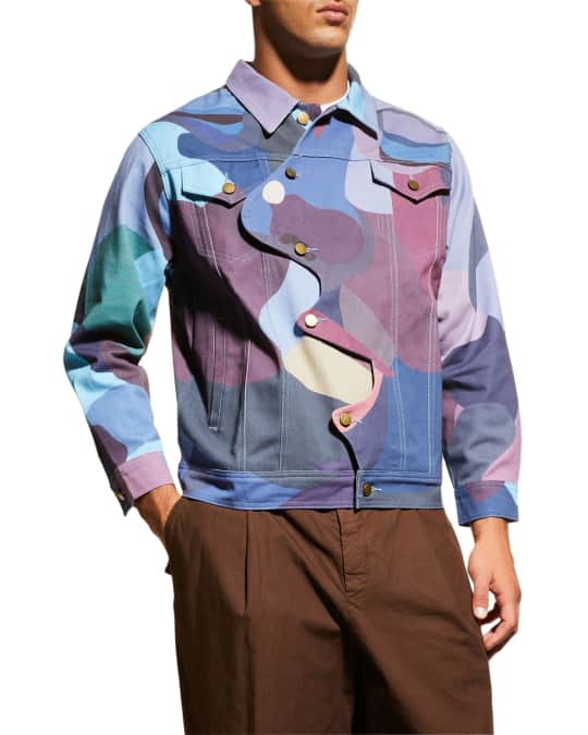 KidSuper Men's Denim Kissing Jacket | Neiman Marcus