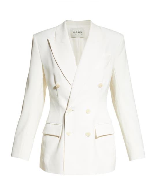 Salon 1884 Double-Breasted Blazer in Lightweight Wool | Neiman Marcus