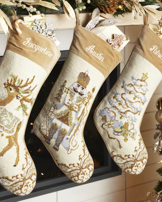 Personalized Nutcracker Needlepoint Stocking | Neiman Marcus