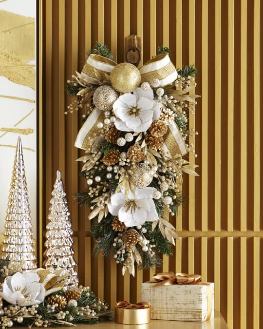 Neiman Marcus Gold Christmas Door Spray 30 Neiman Marcus Gold Christmas Door Spray 30