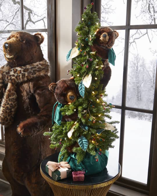 Ditz Designs Glad Tidings Bear Christmas Tree, 40" | Neiman Marcus
