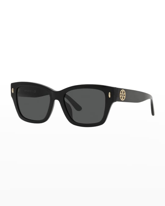 Tory Burch Rectangle Acetate Sunglasses | Neiman Marcus