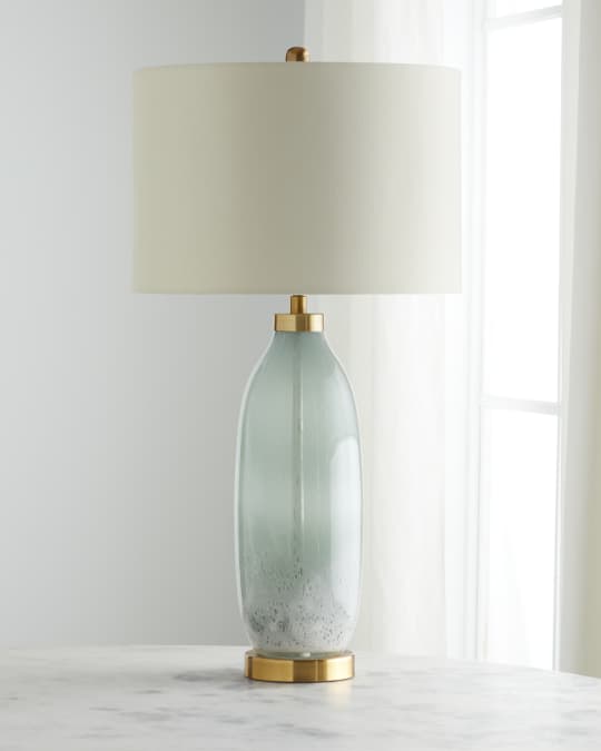 Old World Design Carley Hand-Blown Green Glass Table Lamp | Neiman Marcus