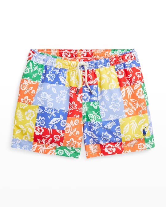 Ralph Lauren Childrenswear Boy's Traveler Batik Floral Swim Trunks ...