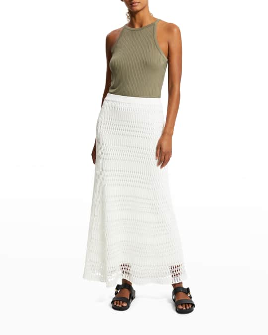 Theory Open-Knit Lace Maxi Skirt | Neiman Marcus