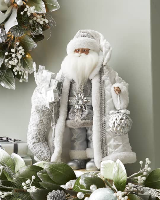 Neiman Marcus Crystal & Silvertone Santa | Neiman Marcus