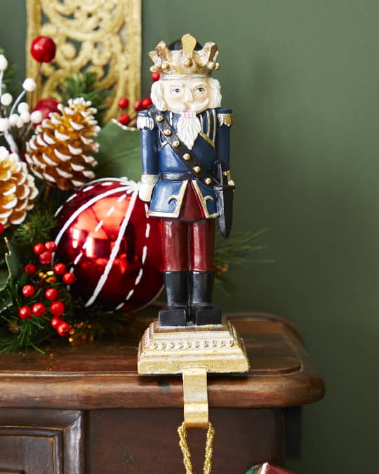 Neiman Marcus King Nutcracker Stocking Holder | Neiman Marcus