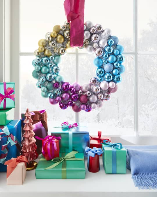 Cody Foster & Co Pastel Holiday Wreath | Neiman Marcus