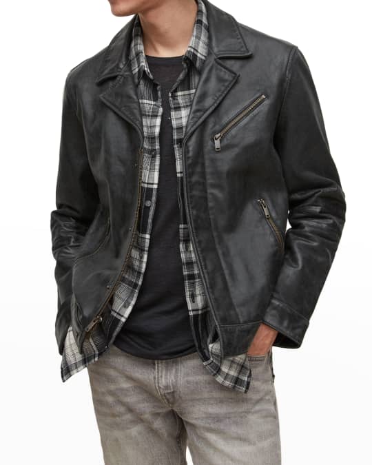 John Varvatos Men's Oscar Goatskin Leather Jacket | Neiman Marcus