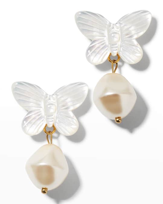 Jennifer Behr Brea Mother-Of-Pearl Drop Earrings | Neiman Marcus