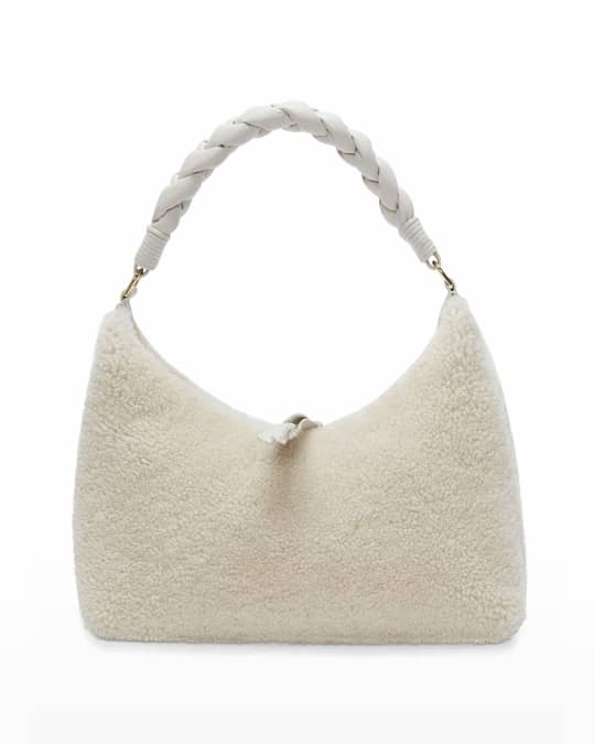 Altuzarra Small Braided Shearling Shoulder Bag | Neiman Marcus