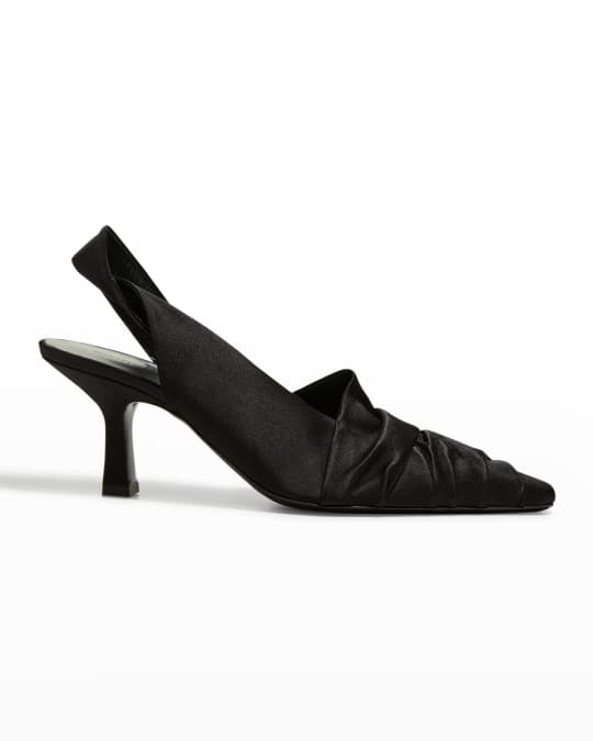 Khaite Water Pleated Slingback Pumps | Neiman Marcus
