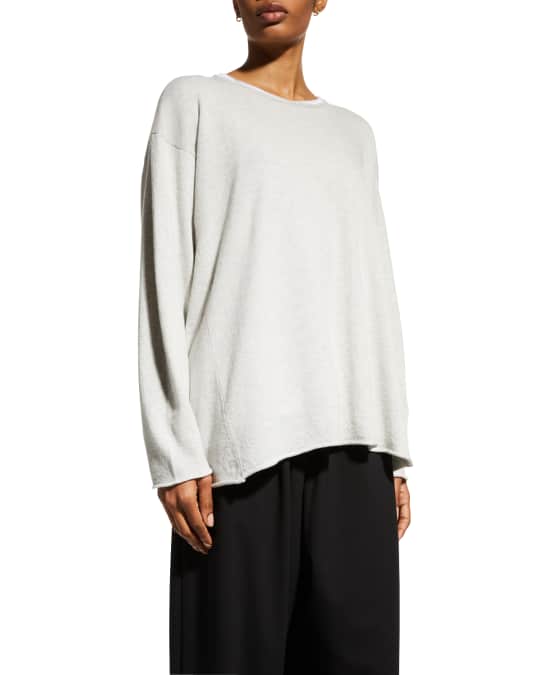 Eskandar 2-Ply Cashmere Side Panel Sweater (Mid Plus Length) | Neiman ...