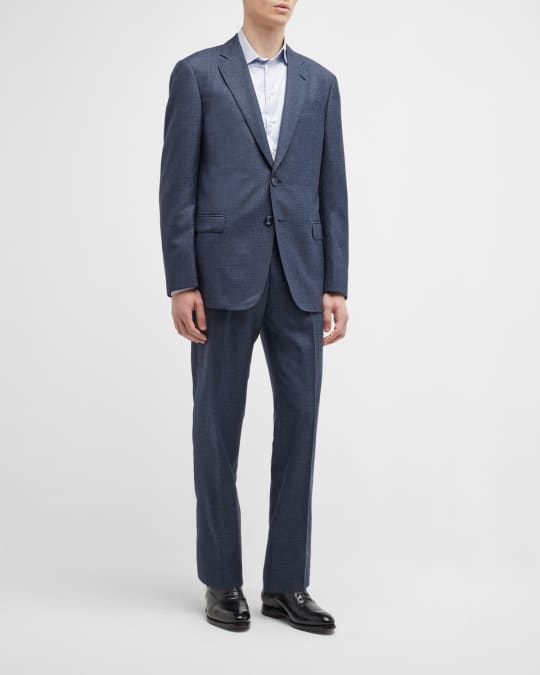 Giorgio Armani Men's Micro-Pattern Wool Suit | Neiman Marcus