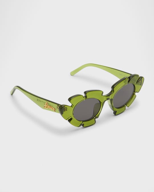 Loewe Flower Acetate Cat-Eye Sunglasses | Neiman Marcus