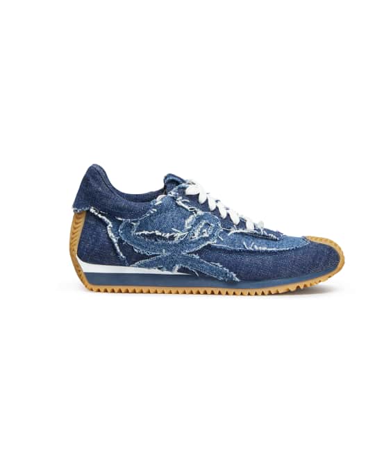 Loewe Flow Denim Retro Runner Sneakers | Neiman Marcus