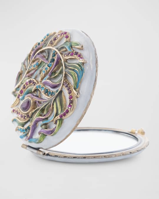 Jay Strongwater Classic Peacock Compact | Neiman Marcus