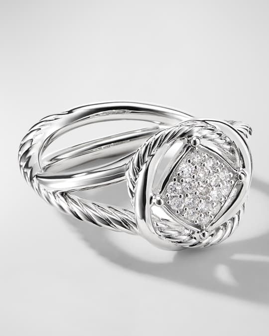 David Yurman Infinity Ring with Diamonds in Silver, 13mm, Size 9 ...