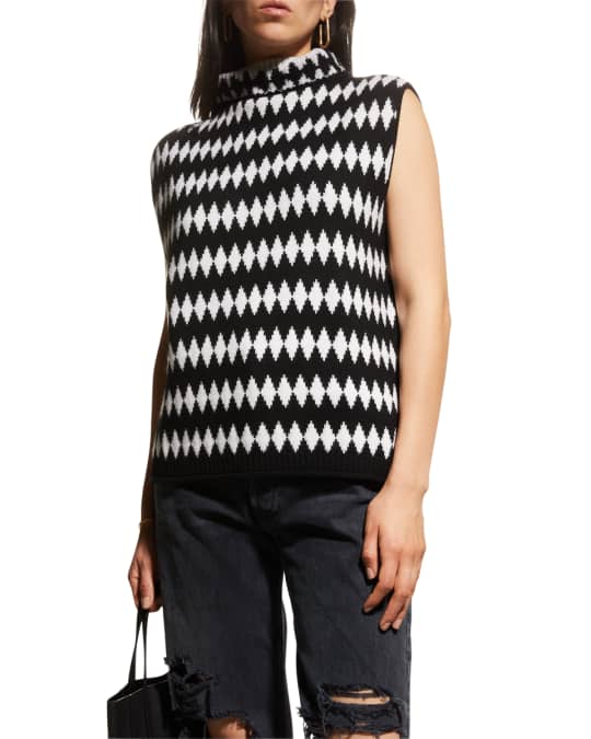 Lisa Yang Tova Cap-Sleeve Cashmere Jacquard Vest | Neiman Marcus