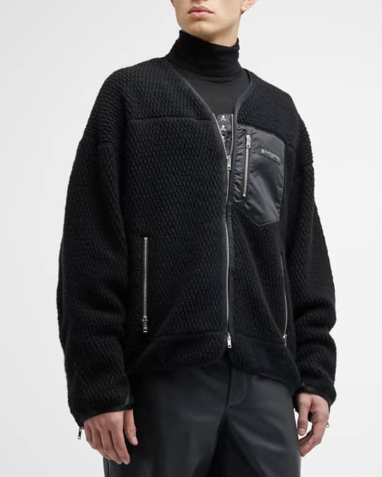 MASTERMIND WORLD Men's Textured Multi-Zip Jacket | Neiman Marcus