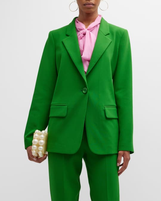 Emporio Armani Single-Button Notched-Lapel Blazer | Neiman Marcus