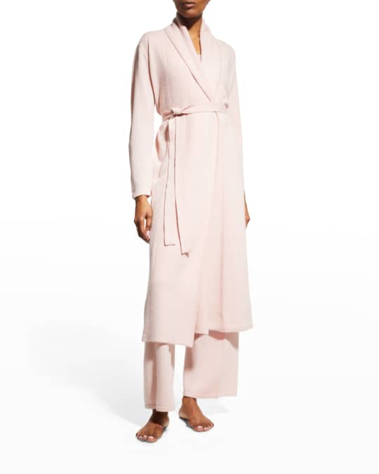 Neiman Marcus Cashmere Collection Belted Wrap Cashmere Robe | Neiman Marcus
