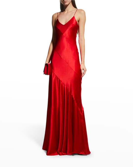 Cult Gaia Crissy Bias-Seam A-Line Gown | Neiman Marcus