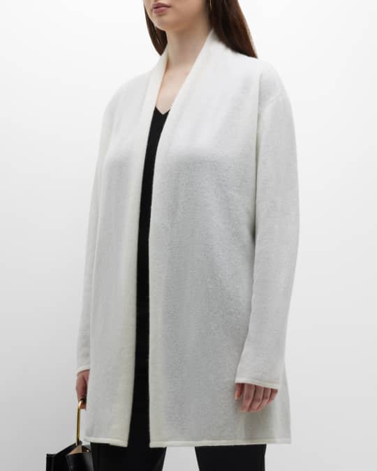 Neiman Marcus Cashmere Collection Plus Size Open-Front Cashmere ...