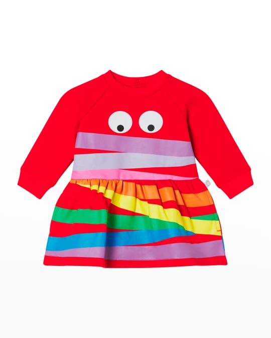 Stella McCartney Kids Girl's Fleece Rainbow And Googly Eyes Dress, Size ...