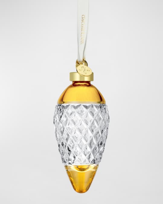 Waterford Crystal Hope Drop Amber Bauble Christmas Ornament | Neiman Marcus