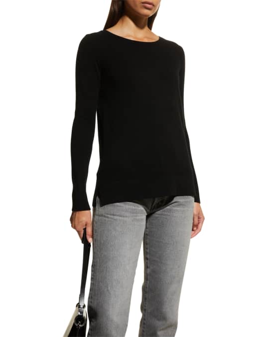 Neiman Marcus Cashmere Collection Crewneck Cashmere Sweater | Neiman Marcus